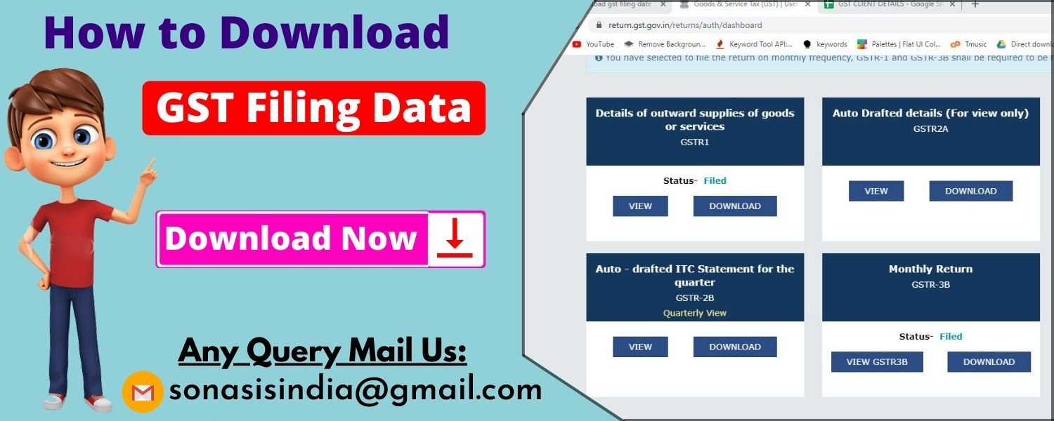 How to Download gst filing data ? – SONASIS